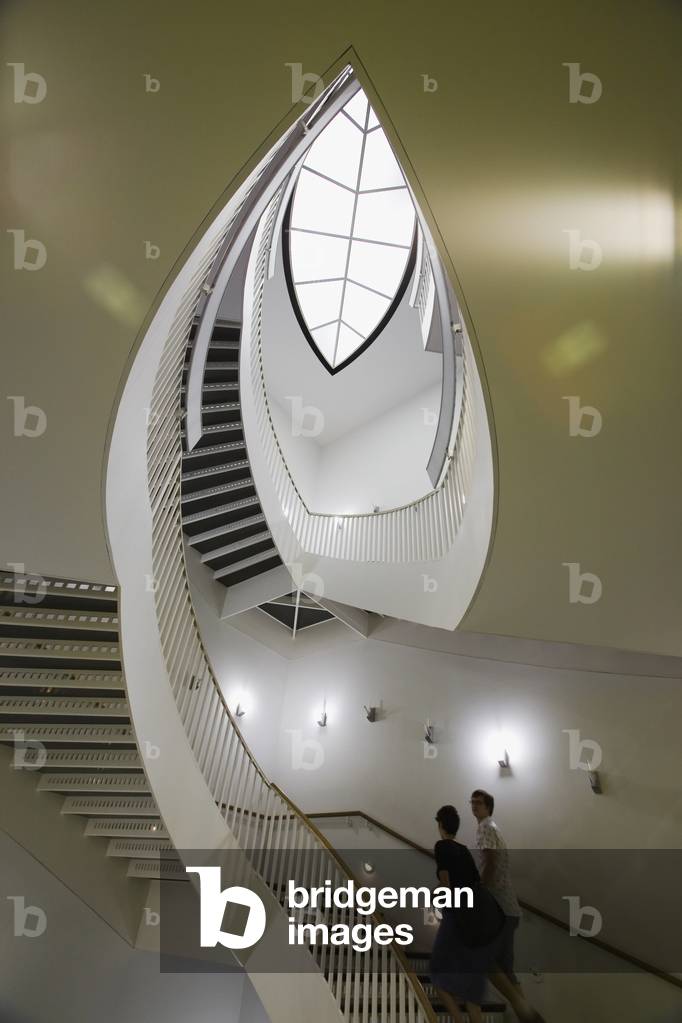 Image of Spiral Stairway Design in Interior of Museum of Contemporary Art,