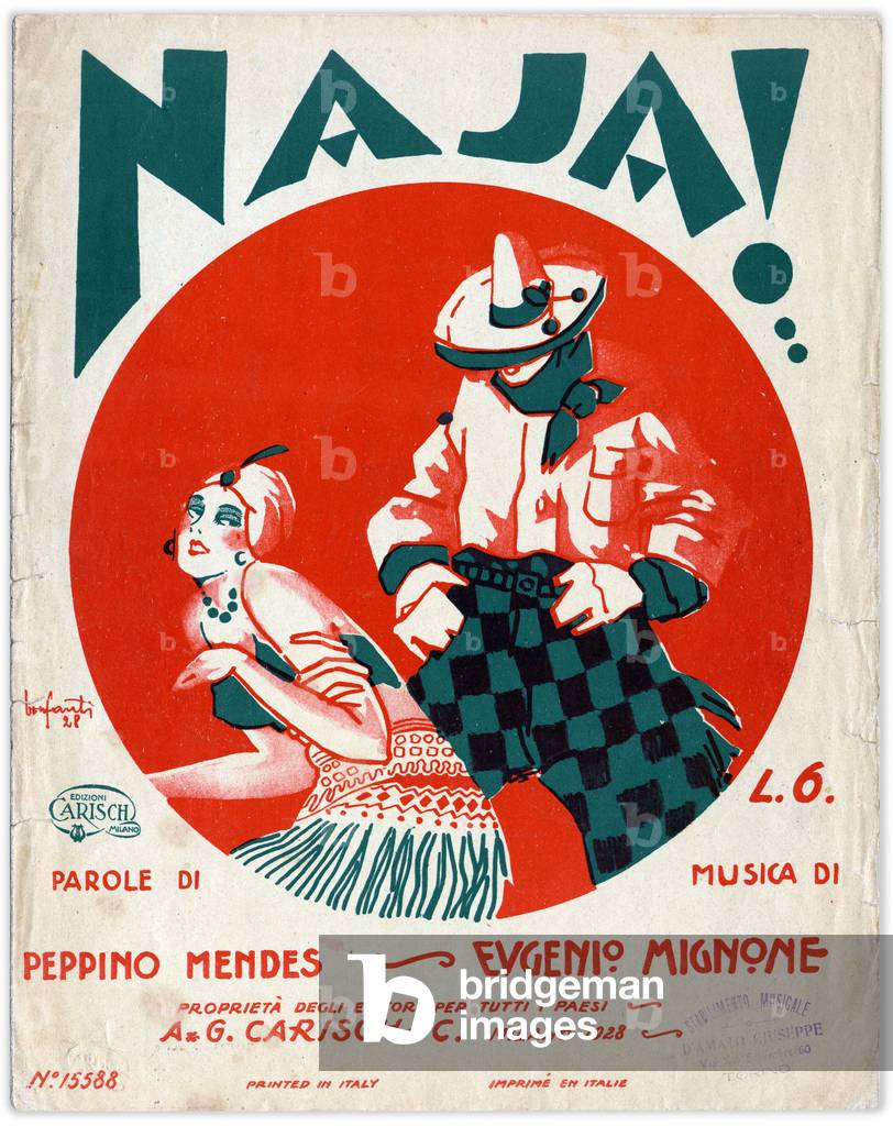 Image of Cover of the music sheet of 'Naja!' a tango by Italian School ...
