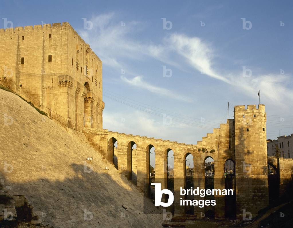 Image of Syria. Citadel of Aleppo. Medieval fortified. Built 3rd ...