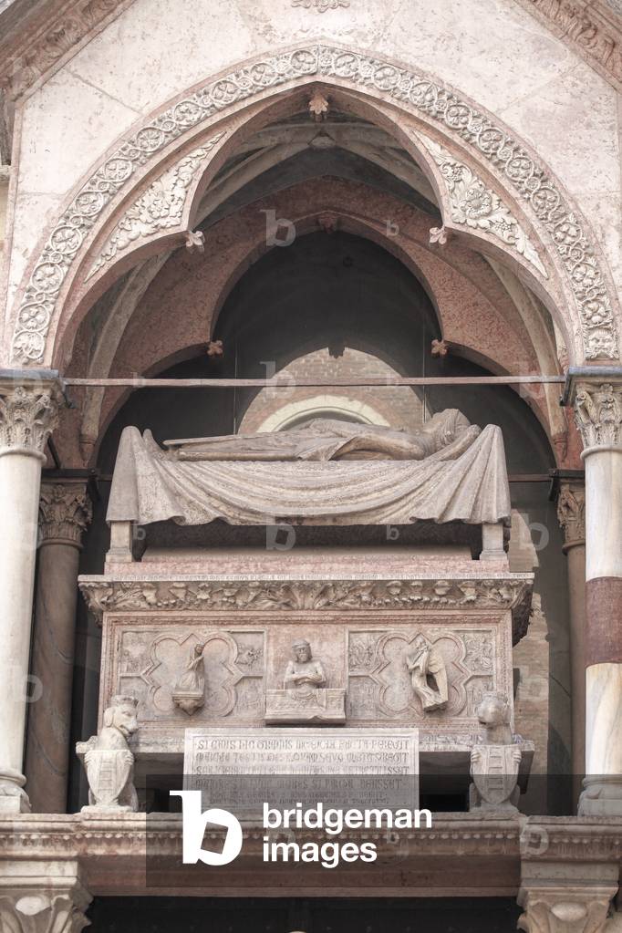 Image of Sarcophagus and effigy of Cangrande I The Scaliger (Scaligeri ...