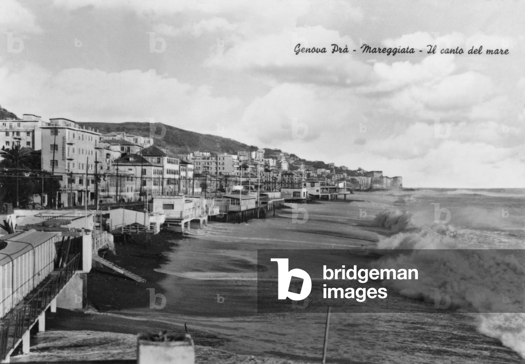 Image of Genova Prà, Mareggiata (postcard) by Fotocelere (20th century)