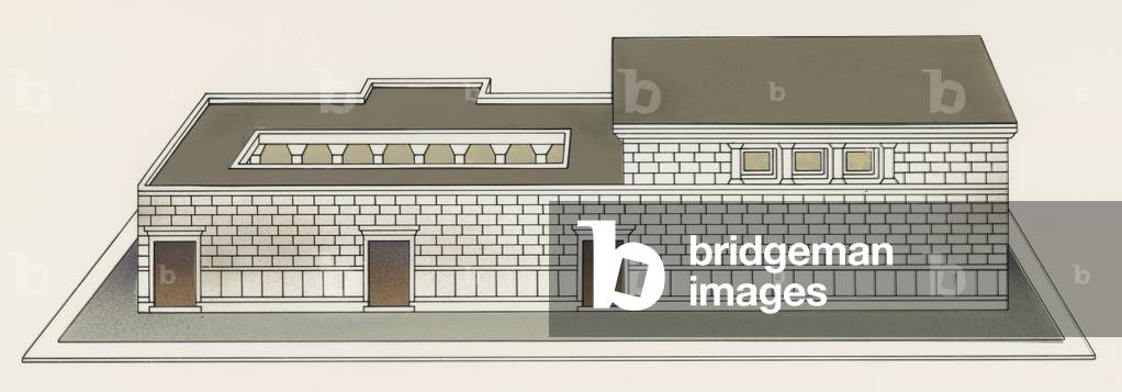 Image of Curia (senate house) in Rome, architectural reconstruction ...