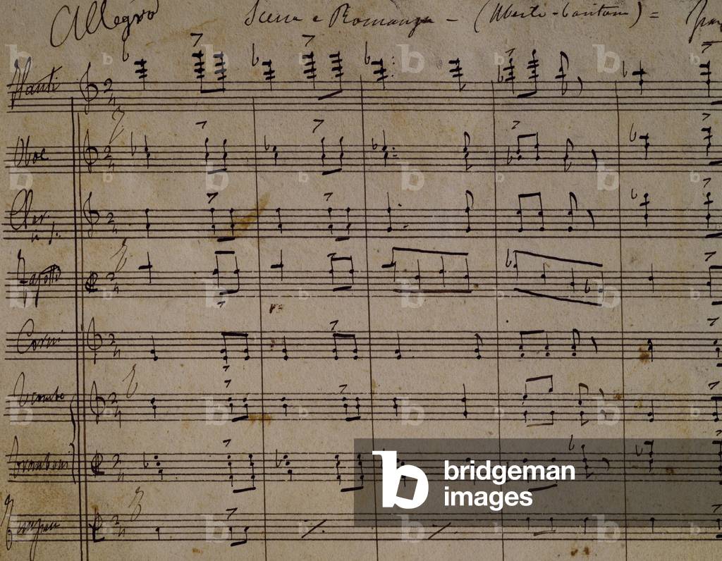 Image of Sheet music of Gina, 1889, opera by Francesco Cilea (1866-1950),