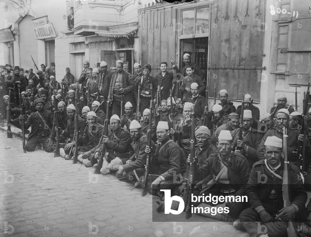 Image of Turkish Infantry Unit Poses with their rifles and wearing ...