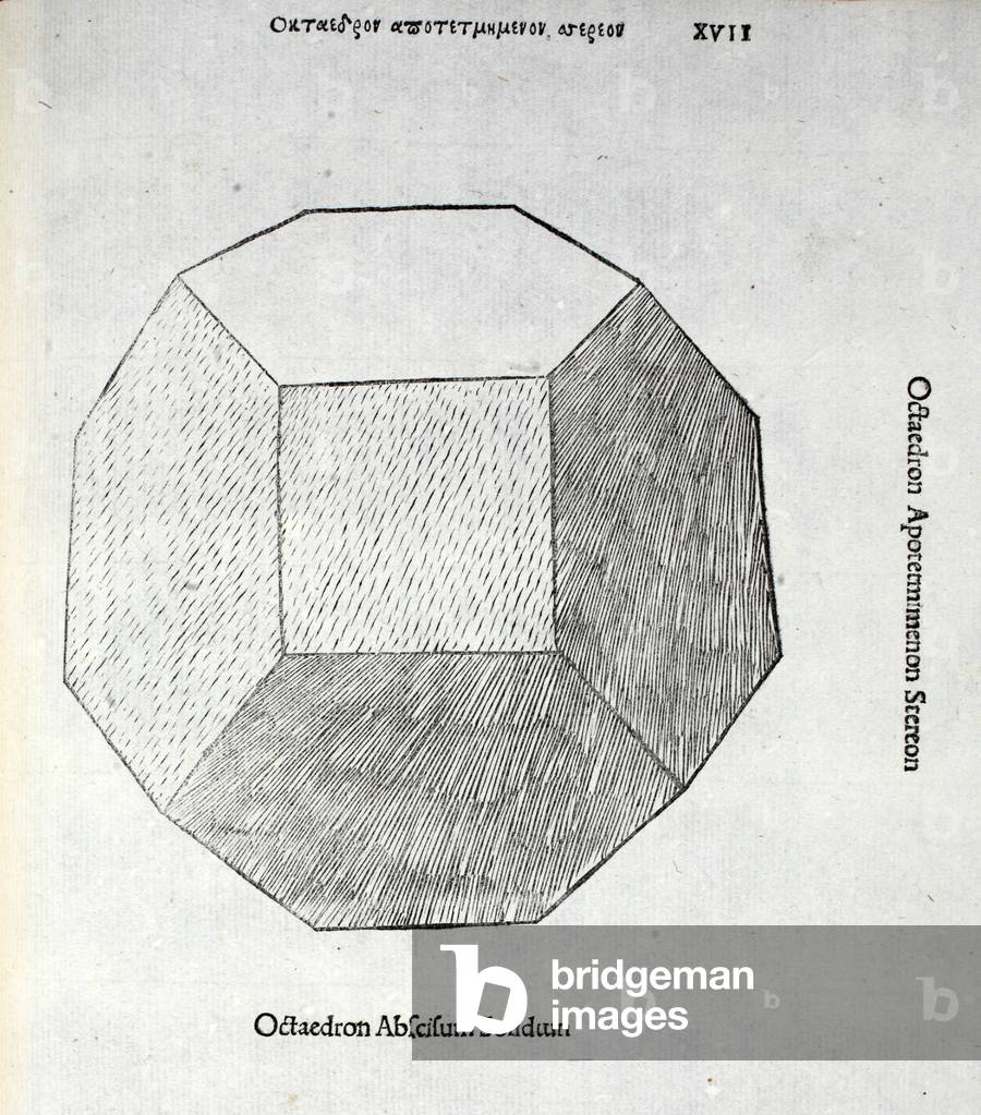 Image of Octocedron abscisum solidum, illustration from 'Divina ...
