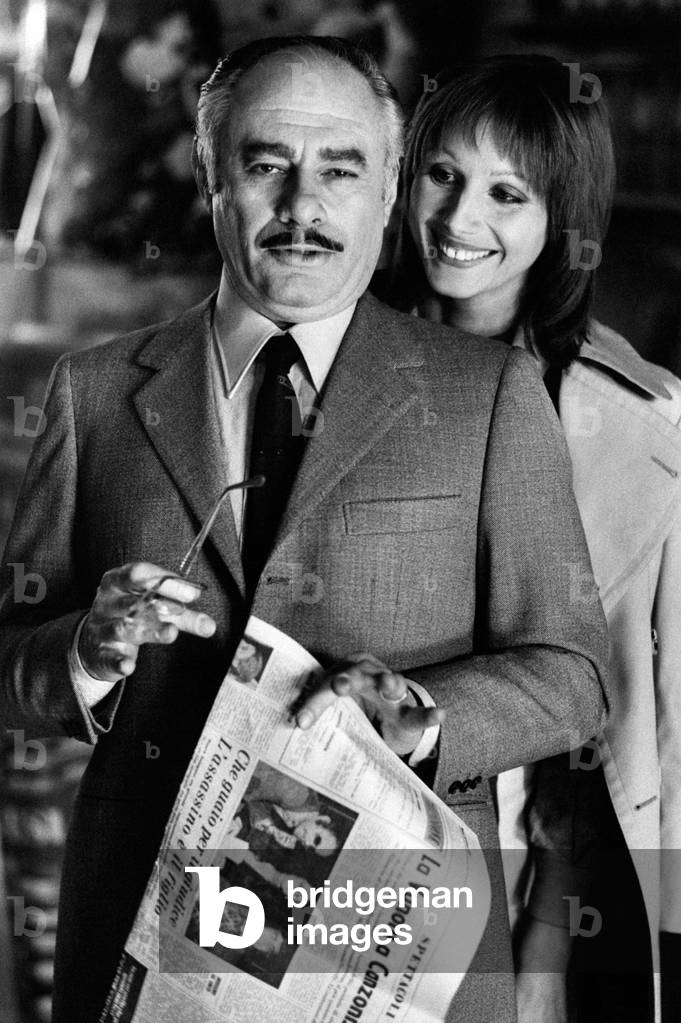 Image of Martin Balsam and Paola Pitagora on the movie set of