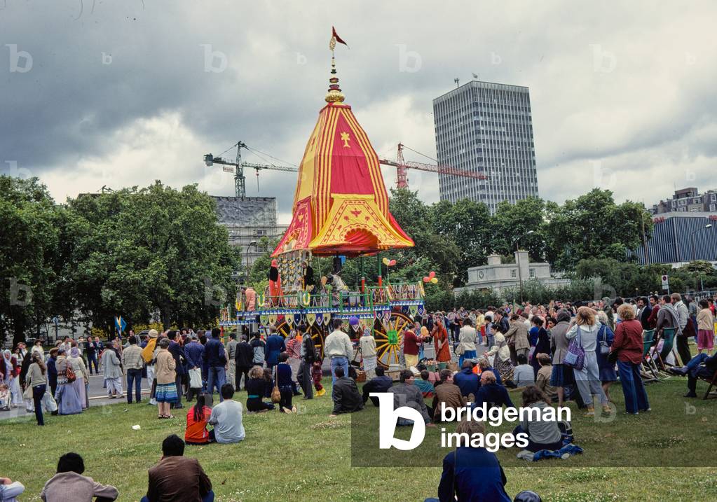 Image of Hare Krishna Ratha Yatra Festival, Procession, London, England ...