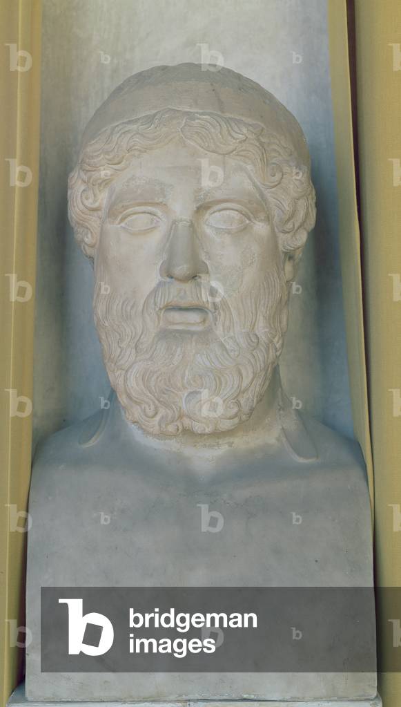 Image of Hermetic bust of Anacreon (marble) by Roman