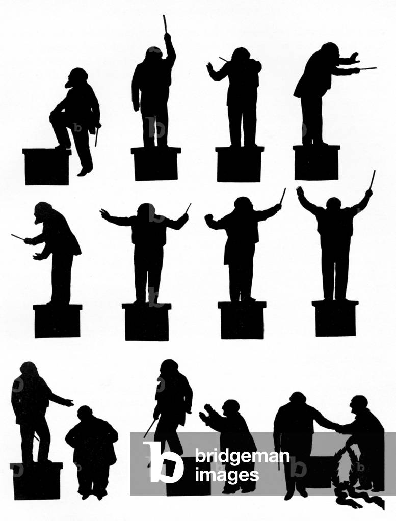 Image of Richter Hans - silhouette conducting a Bruckner symphony by ...