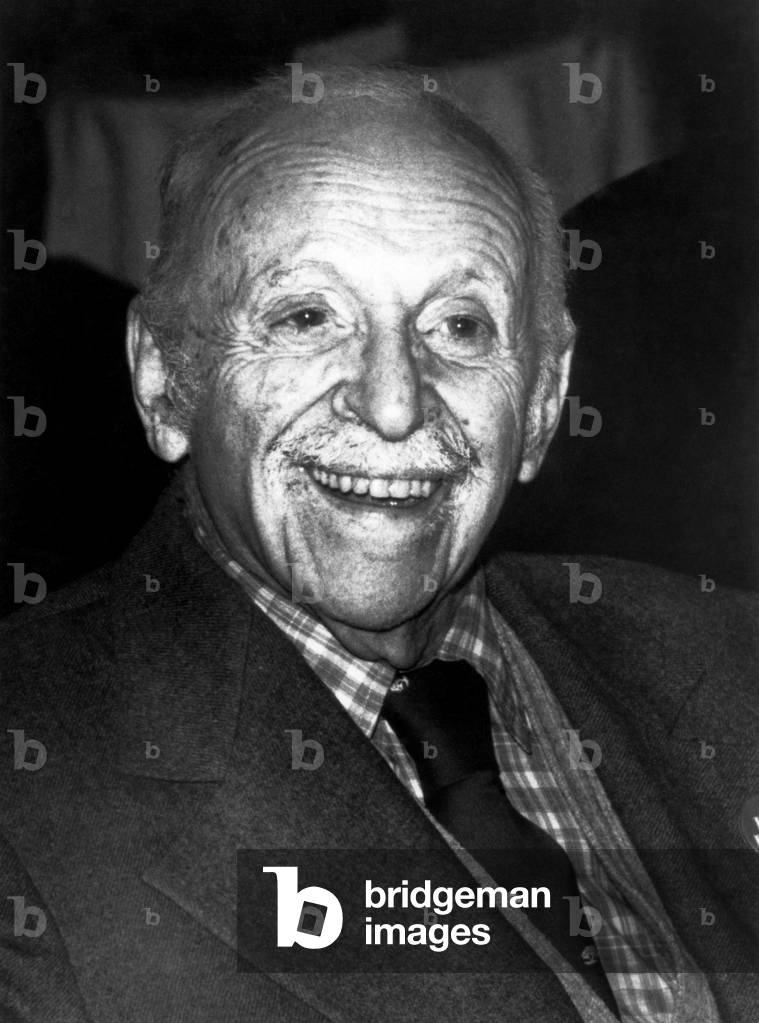 Image of Edward Bernays, Public Relations Pioneer, Portrait, circa 1980's