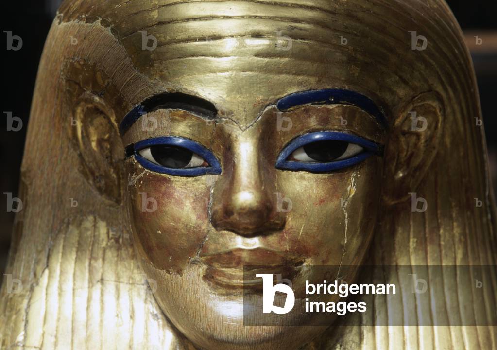 Yuya's death mask, from Tomb of Yuya Tjuya, Valley of Kings, Egypt ...