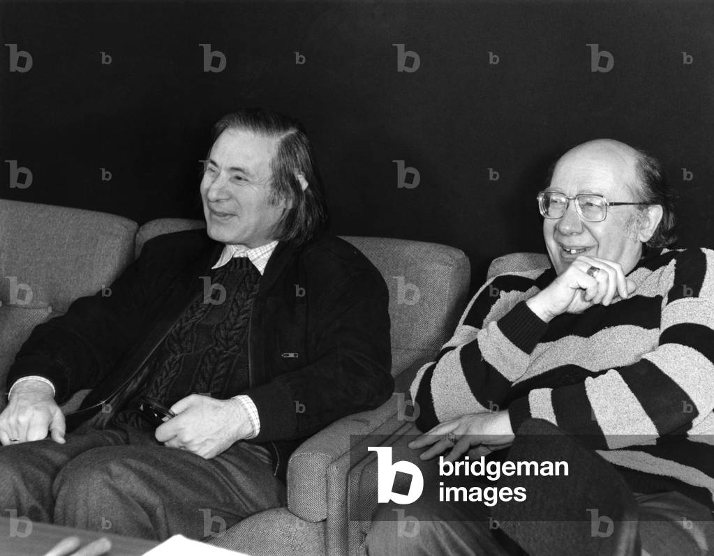 Image of Alfred Schnittke (1934-98), Russian composer with Gennady ...