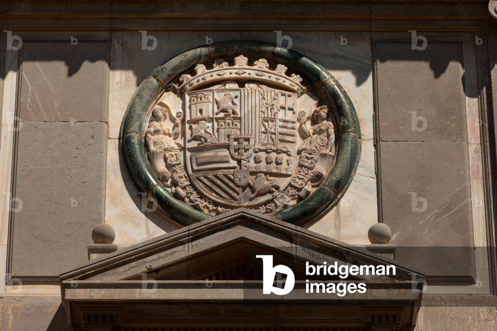 Image of Alhambra. Palace of Charles V. Exterior. Façade. Central ...