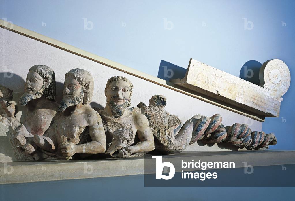 Image of Triple-Bodied Monster, detail of the West Pediment, from the ...