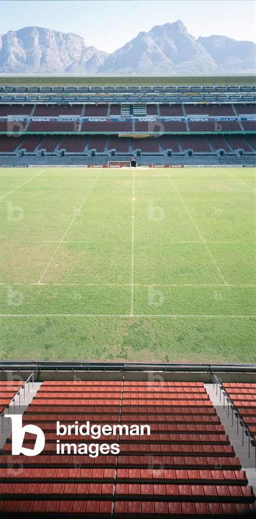 Image of Newlands Rugby Stadium in Cape Town, site of the historic