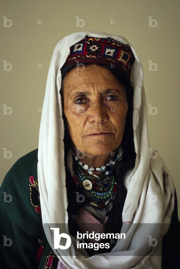 Image of Portrait of a Hunzai woman, at Karimabad village, in Hunza