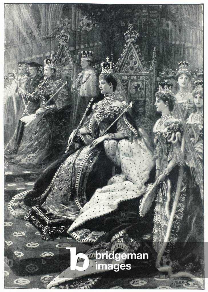 Image of The Coronation of King Edward VII and Queen Alexandra, 1902 by ...