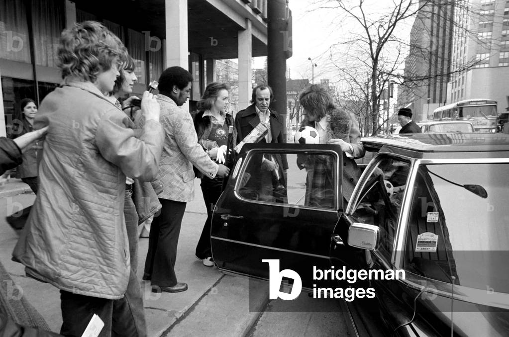 Image of Rod Stewart and The Faces tour of America. Singer Rod