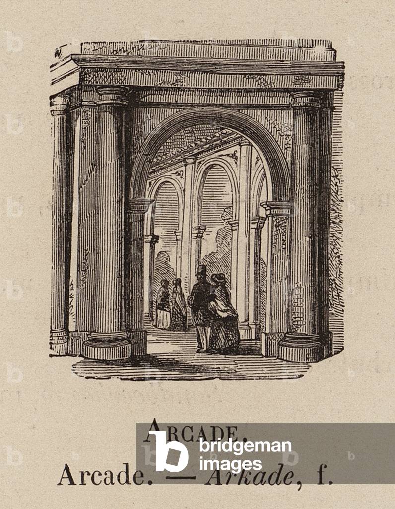 Image of Le Vocabulaire Illustre: Arcade; Arkade (engraving) by ...