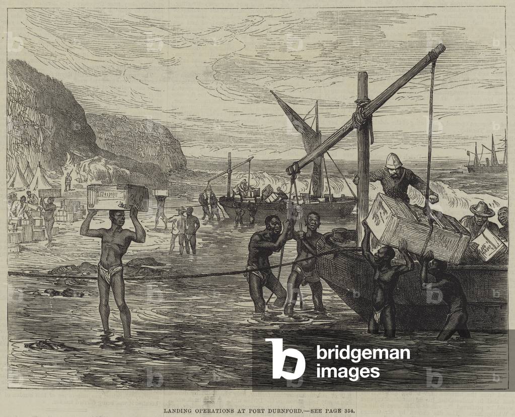 Image of Landing Operations at Port Durnford (engraving) by English ...