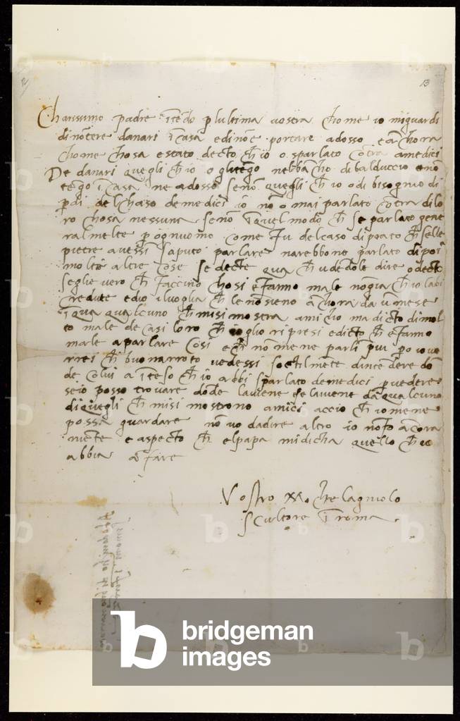 Image of Letter of Michelangelo