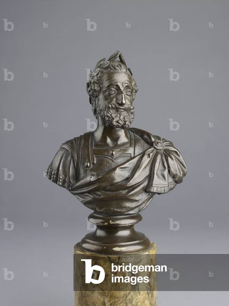Image of Bust of King Henri IV of France, 18th century (bronze) by ...
