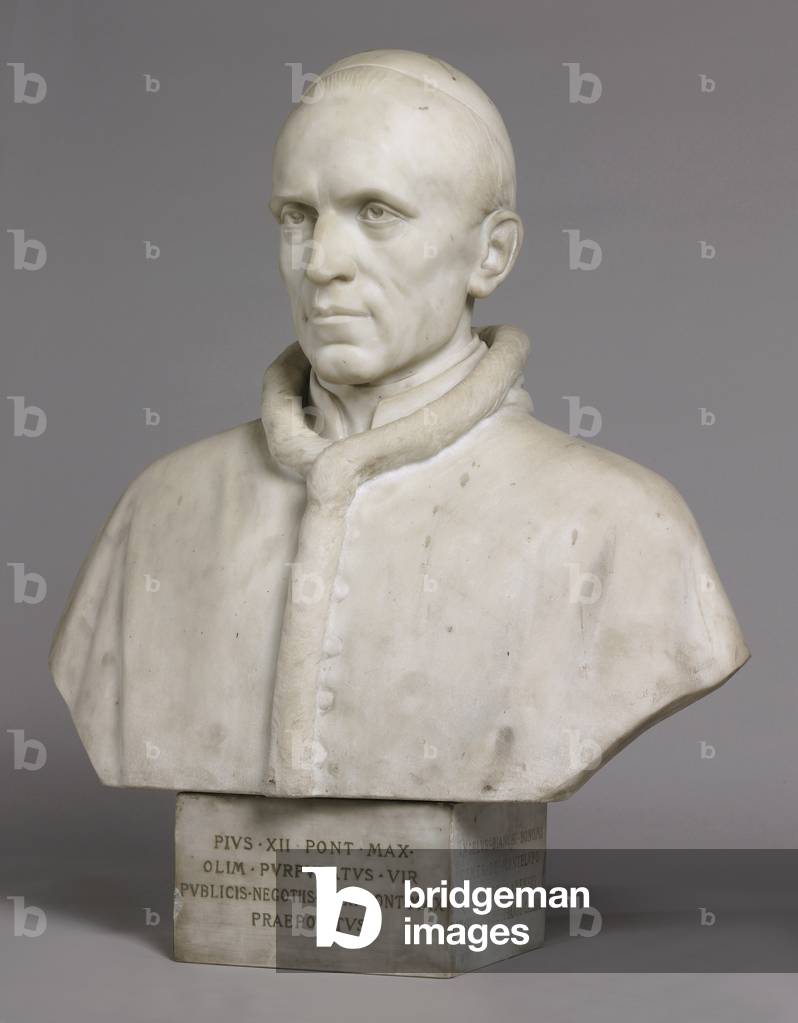 Image of Bust of the Pope Pius XII, 19th-20th Century (white and by ...