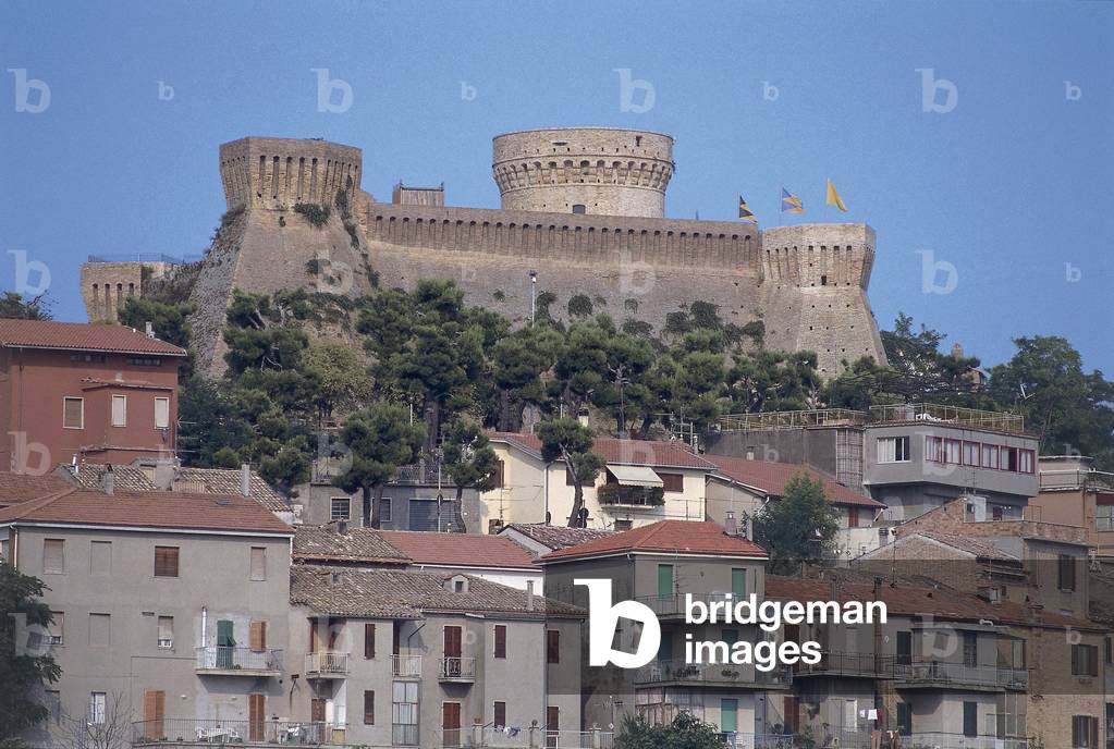 Image of Buildings in a town, Rocca di Mondavio, Marches, Italy