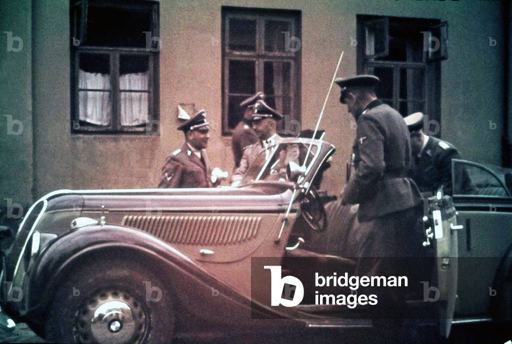 Image of Heinrich Himmler (Reichsführer SS) and his SS staff on a