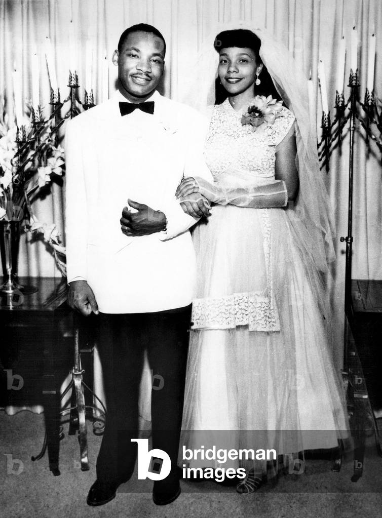 Image of Martin Luther King and Coretta Scott on their wedding day,