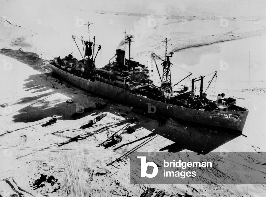 Image of The U.S, Navy Attack Cargo Ship Uss Arneb (Aka-56) In