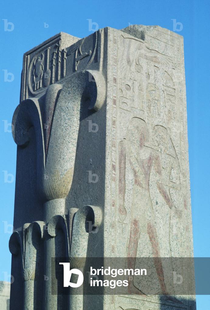 Image of Pillar, symbol of royalty in Upper Egypt, Temple of Amun,