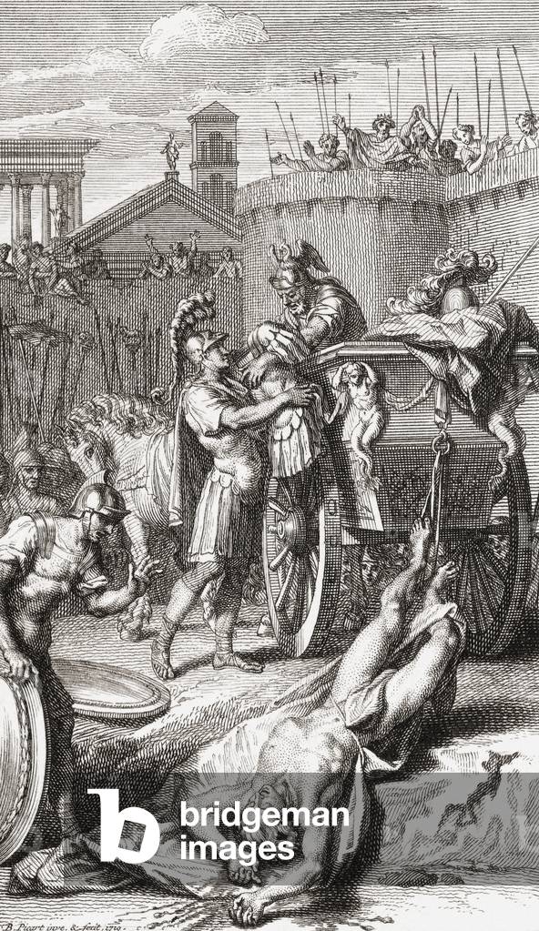 Image of The death of Achilles. (print) by Picart, Bernard (1673-1733 ...