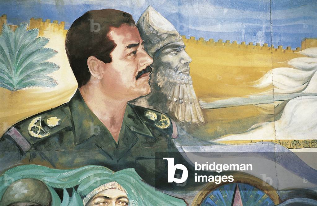 Image of Saddam Hussein (1937-2006) and Nebuchadnezzar (12th century BC ...