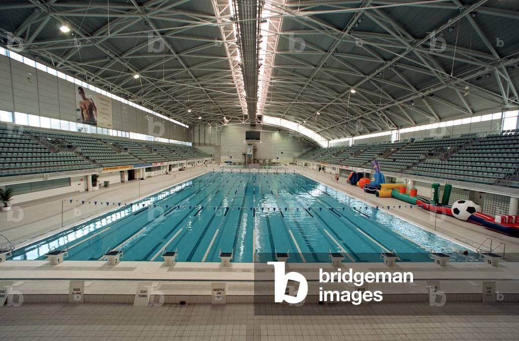 Image of Interior of the Olympic Swimming Stadium, Sydney, 1999 (photo ...