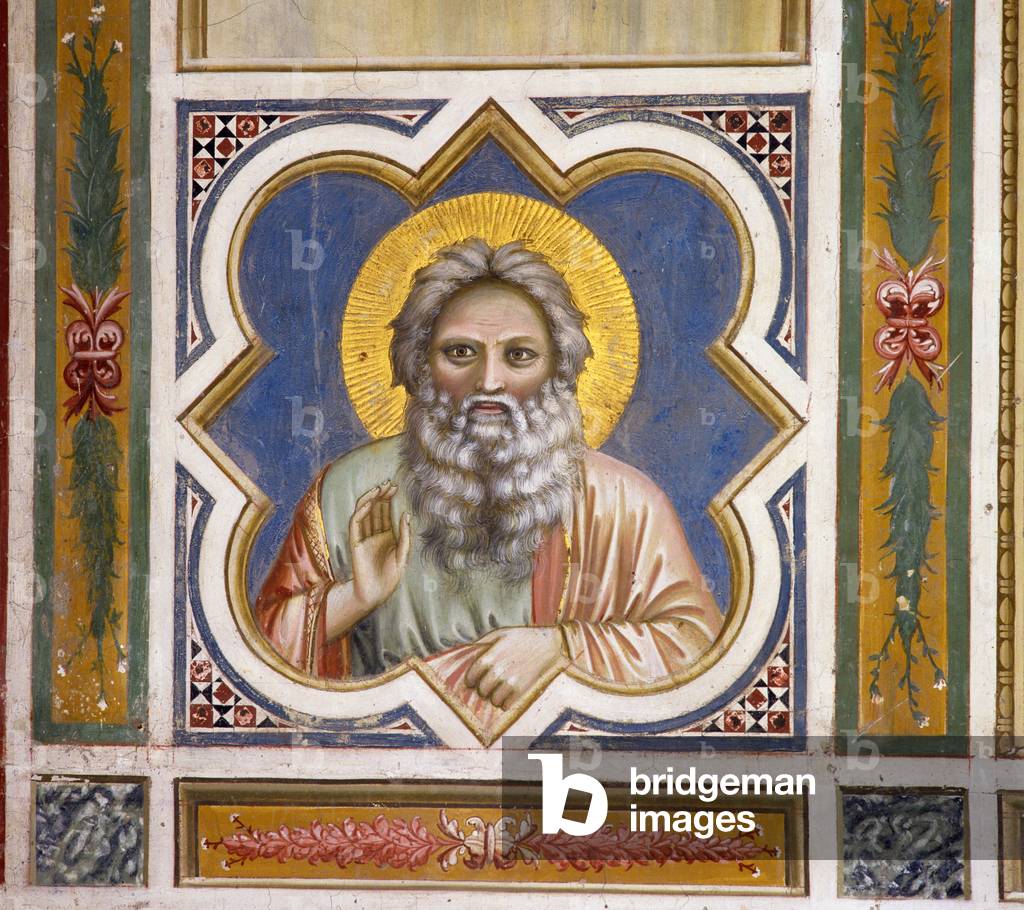 Image of Saints, Apostles and Church Fathers, detail (fresco) by Giotto ...