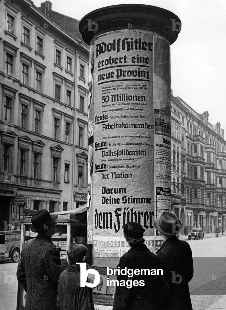 Image of Election propaganda for the Reichstag elections 1936 (b/w photo)