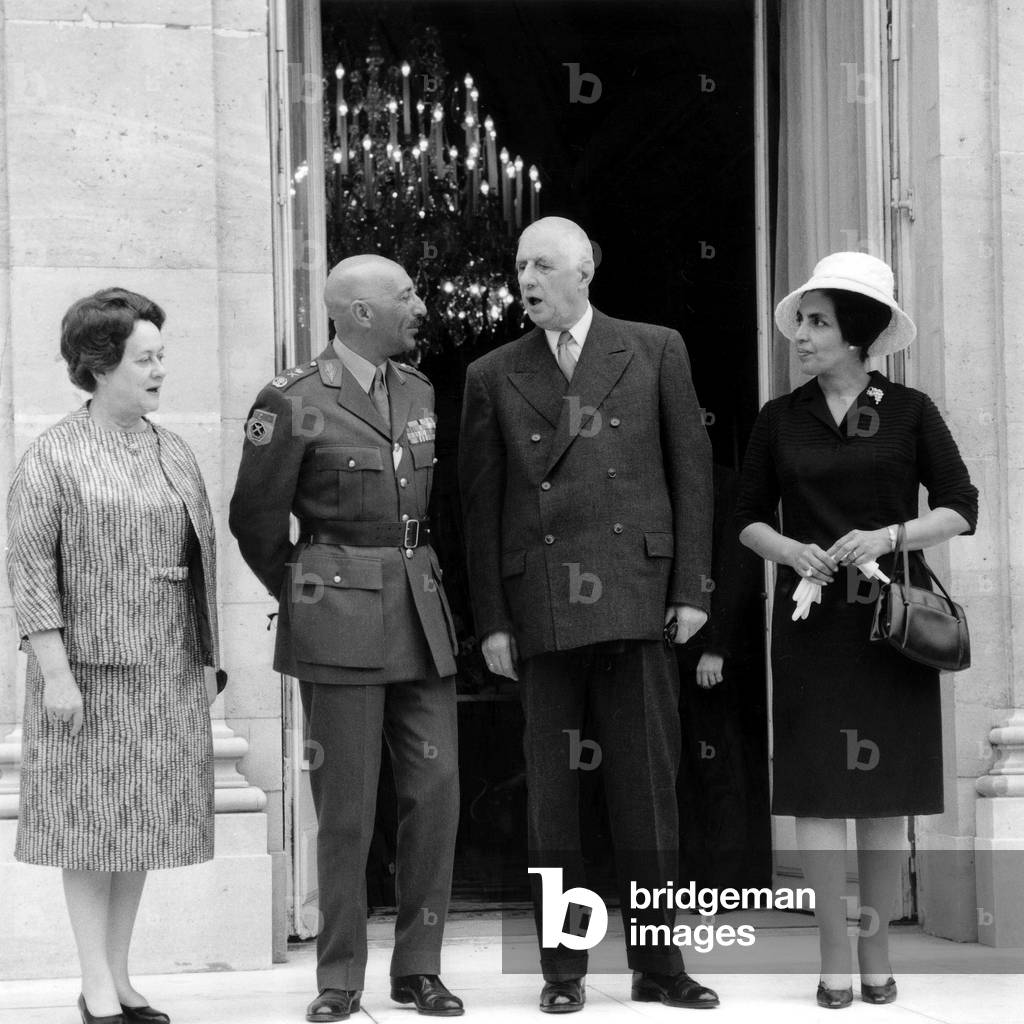 Image of King Mohamed Zaher Shah of Afghanistan and his Wife Queen
