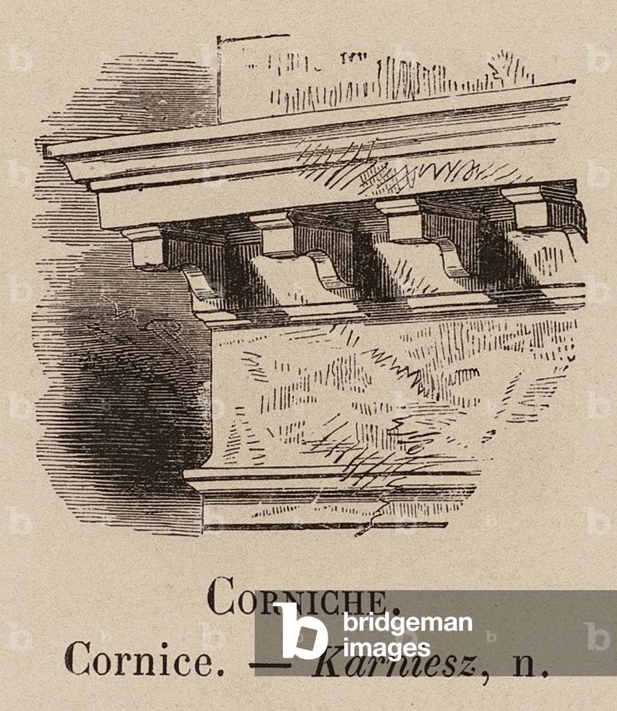 Image of Le Vocabulaire Illustre: Corniche; Cornice; Karniesz ...
