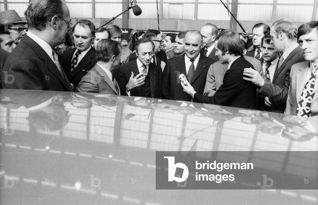 Image of Motor Show 1972, Renault Stand : Pierre Dreyfus Presenting The