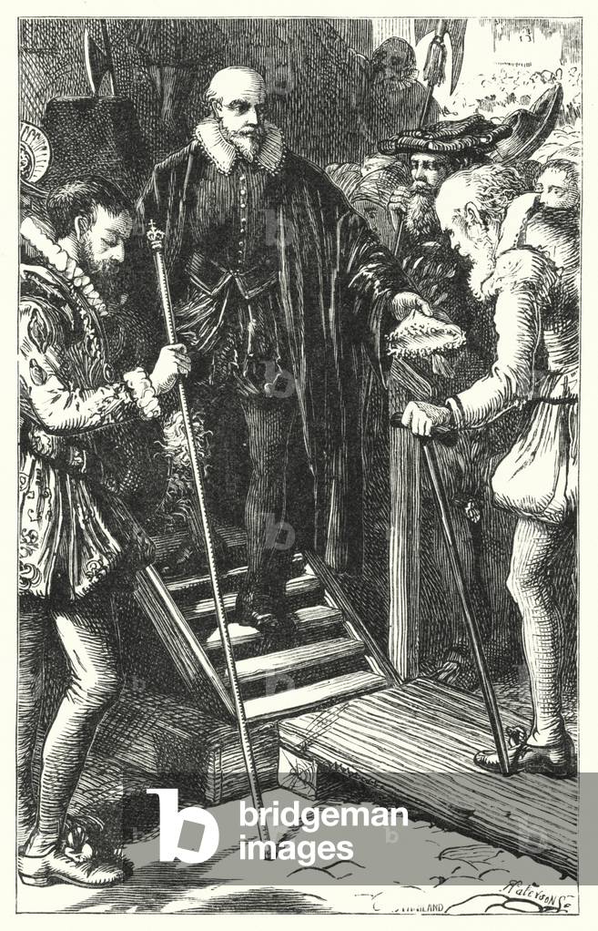 Image of Execution of Sir Walter Raleigh (engraving) by English School ...