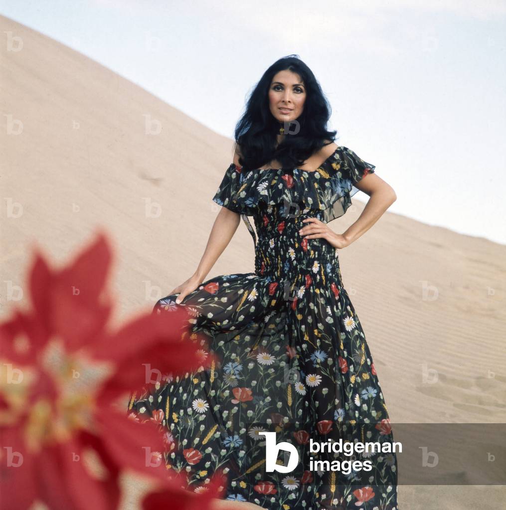 Image of The German actress and singer Dunja Rajter poses for the
