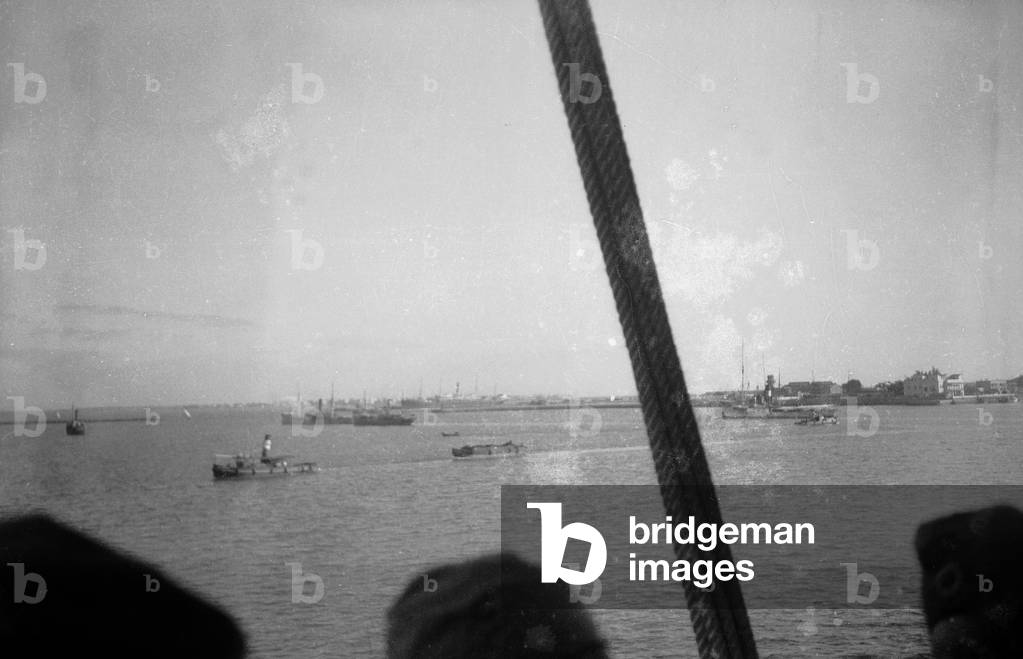 Image of 'Italo-Ethiopian War': military vessels near Port Said, Suez ...