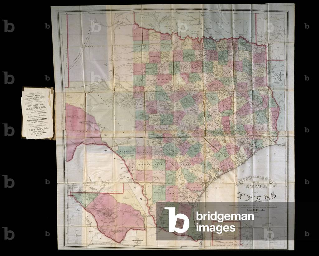 Image of Pressler's Map of Texas, 1867 (lithograph, in book form) by ...