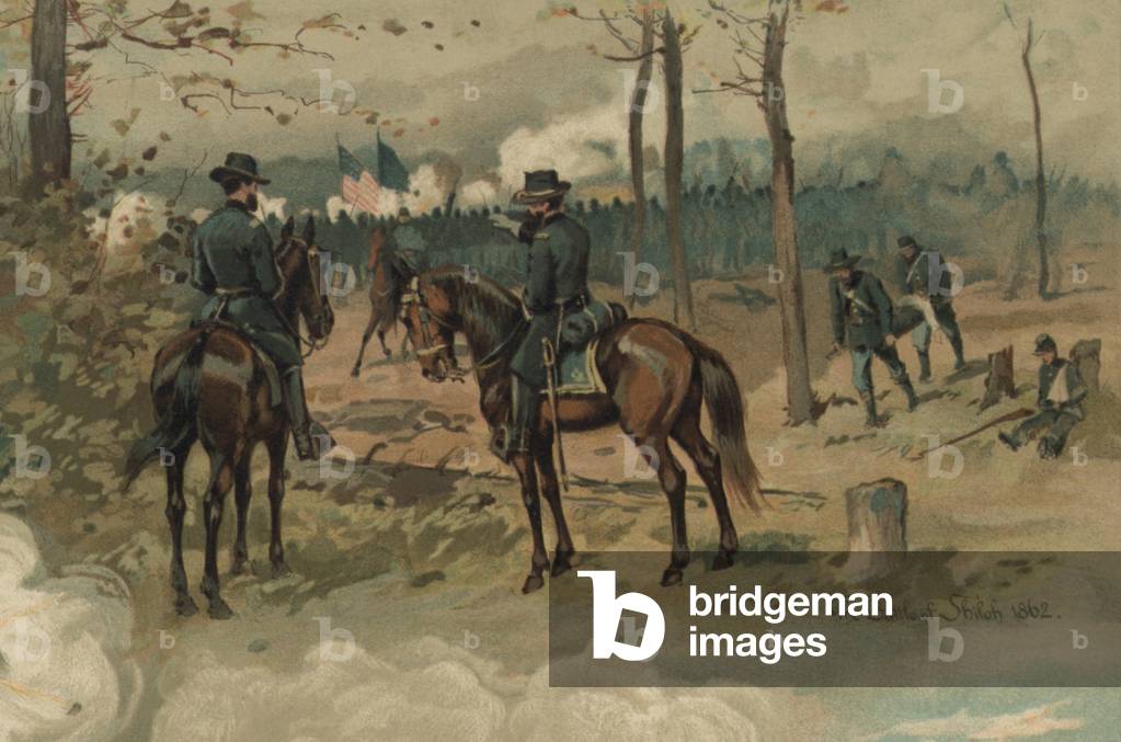 Image of US Civil War. Memorial poster, 'Grant from West Point to by ...