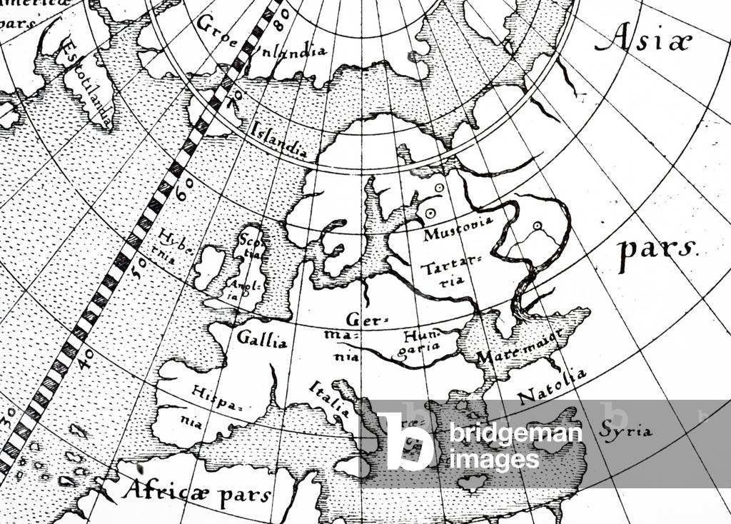 Image of A 17th-century map of Europe, 17th century