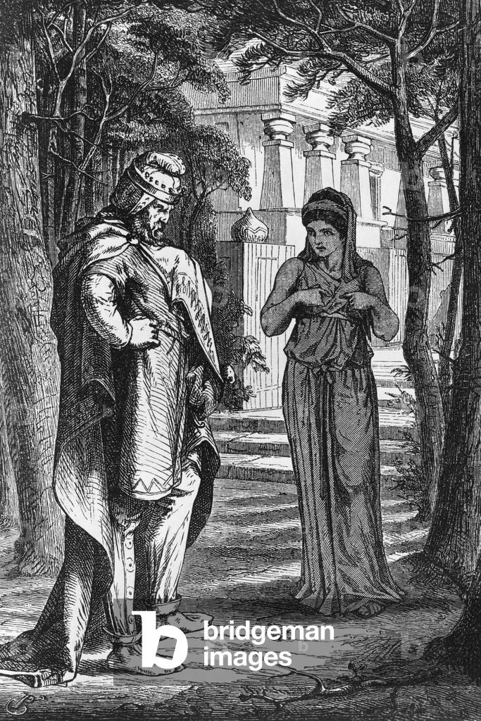 Image of King Thoas and Iphigenia, illustration for Iphigenia in Tauris ...