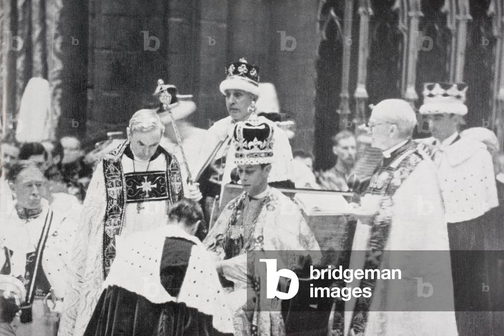 Image of King George VI receives the homage of princes and peers by ...