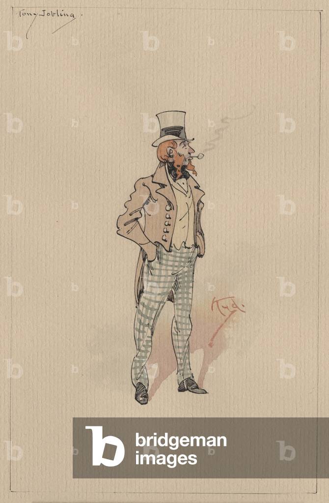 Image of Tony Jobling, c.1920s (pen & ink with w/c on paper) by Clarke ...