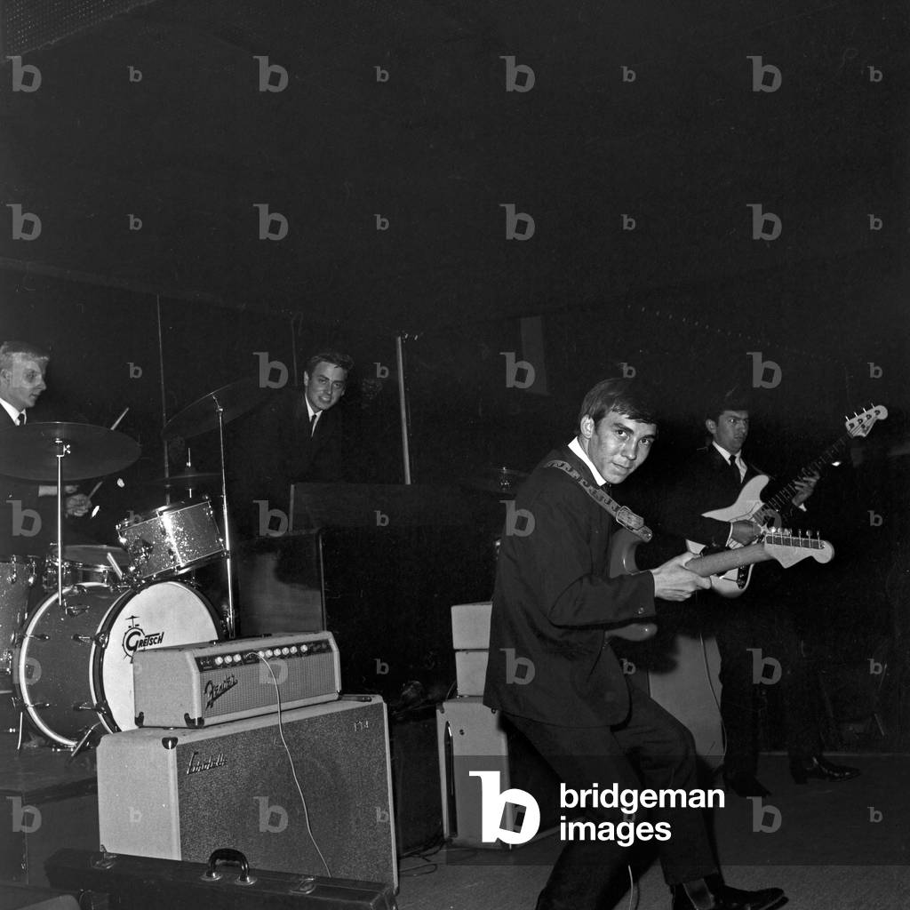 Image of Swiss rock and beat band Jimmy and the Rackets performing